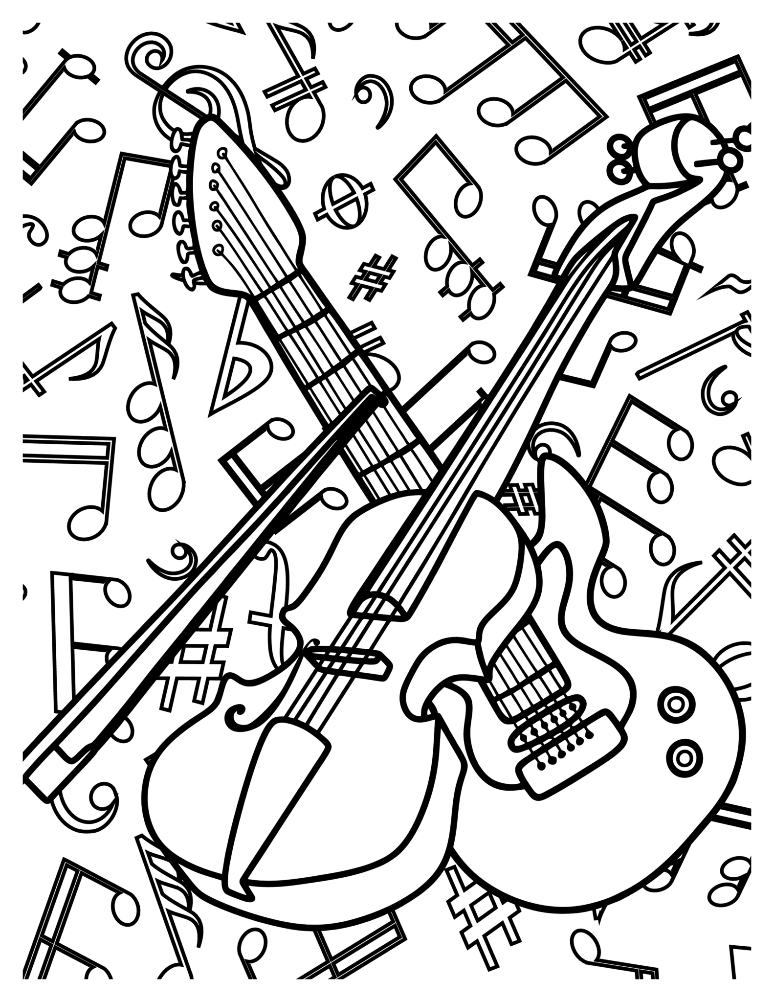 Musical Instrument Coloring Pages | Engaging Activities