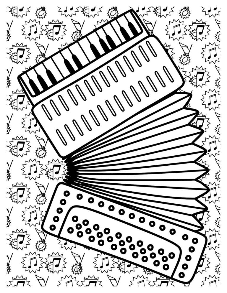 Musical Instrument Coloring Pages | Engaging Activities