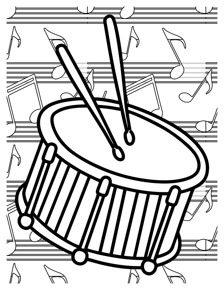 Musical Instrument Coloring Pages | Engaging Activities