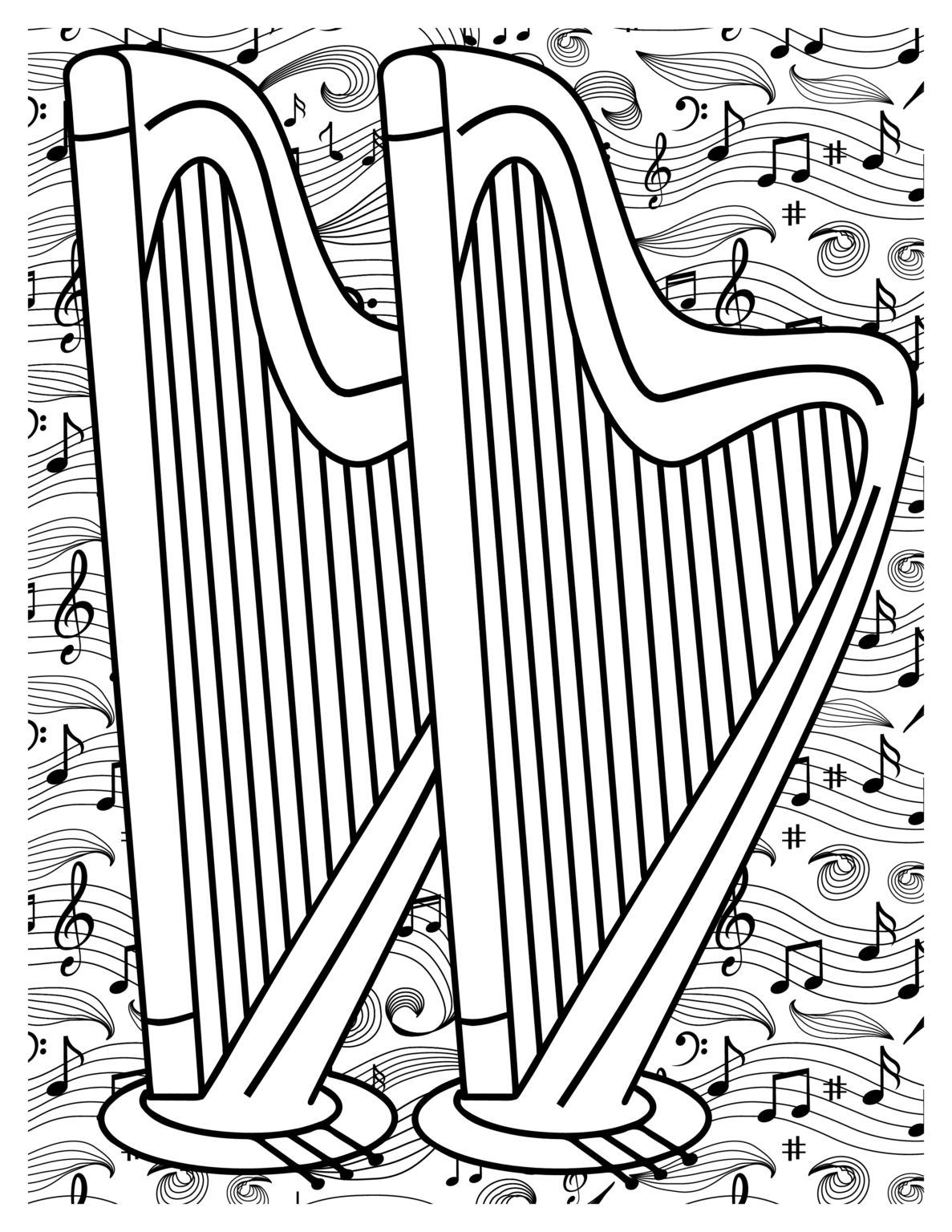 Musical Instrument Coloring Pages | Engaging Activities