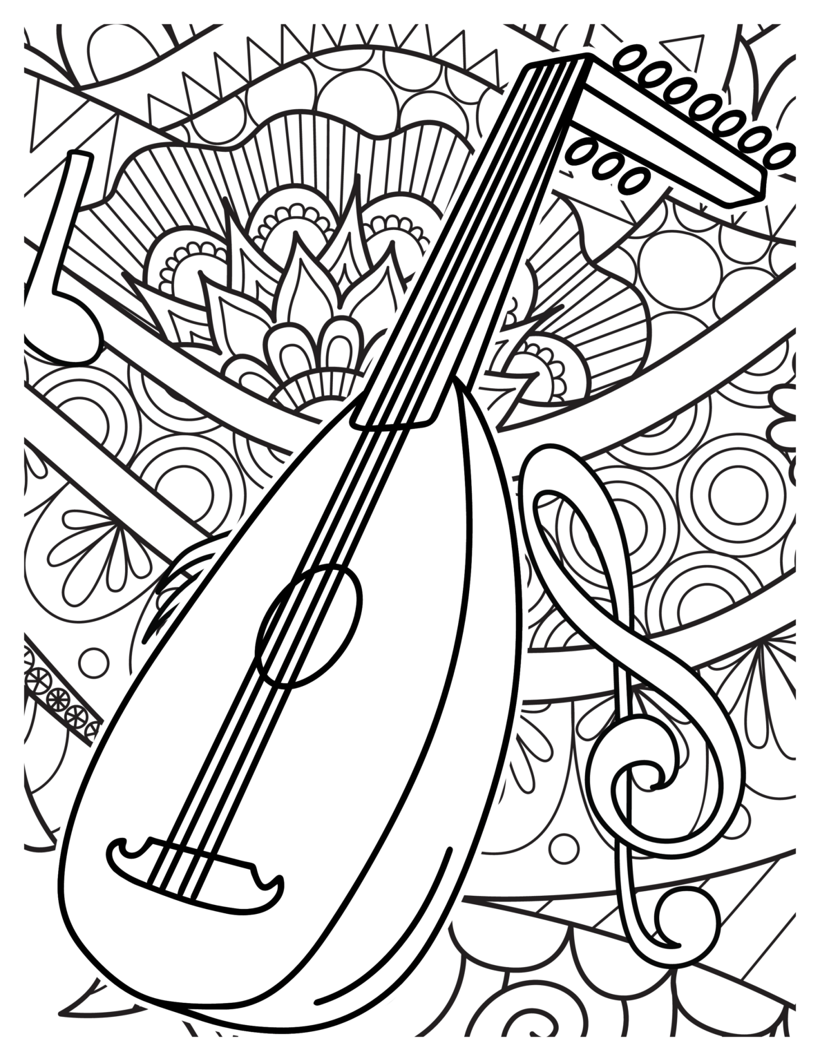 Musical Instrument Coloring Pages | Engaging Activities