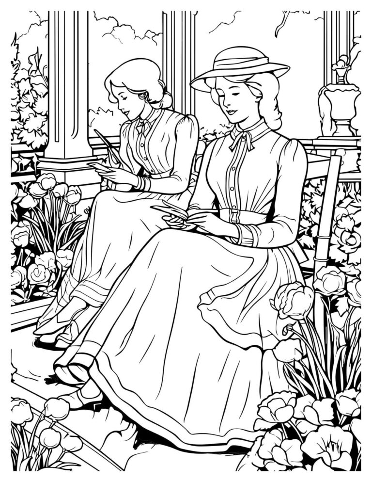 Victorian Coloring Pages | Printable For Kids And Adults