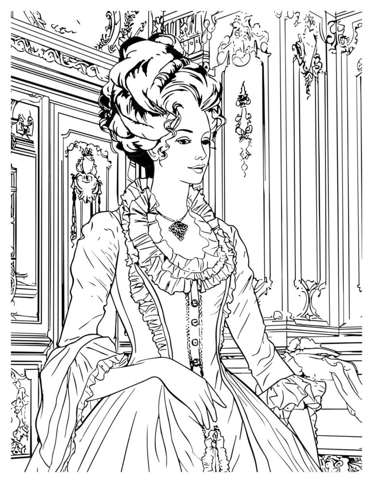 Victorian Coloring Pages | Printable For Kids And Adults