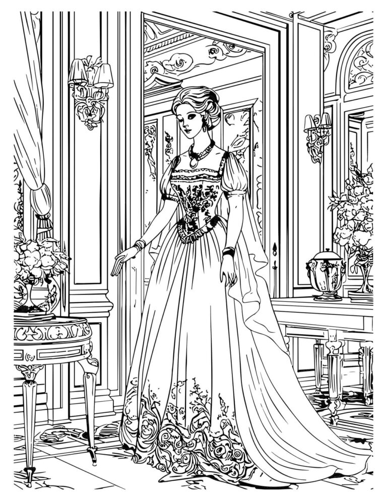 Victorian Coloring Pages | Printable For Kids And Adults