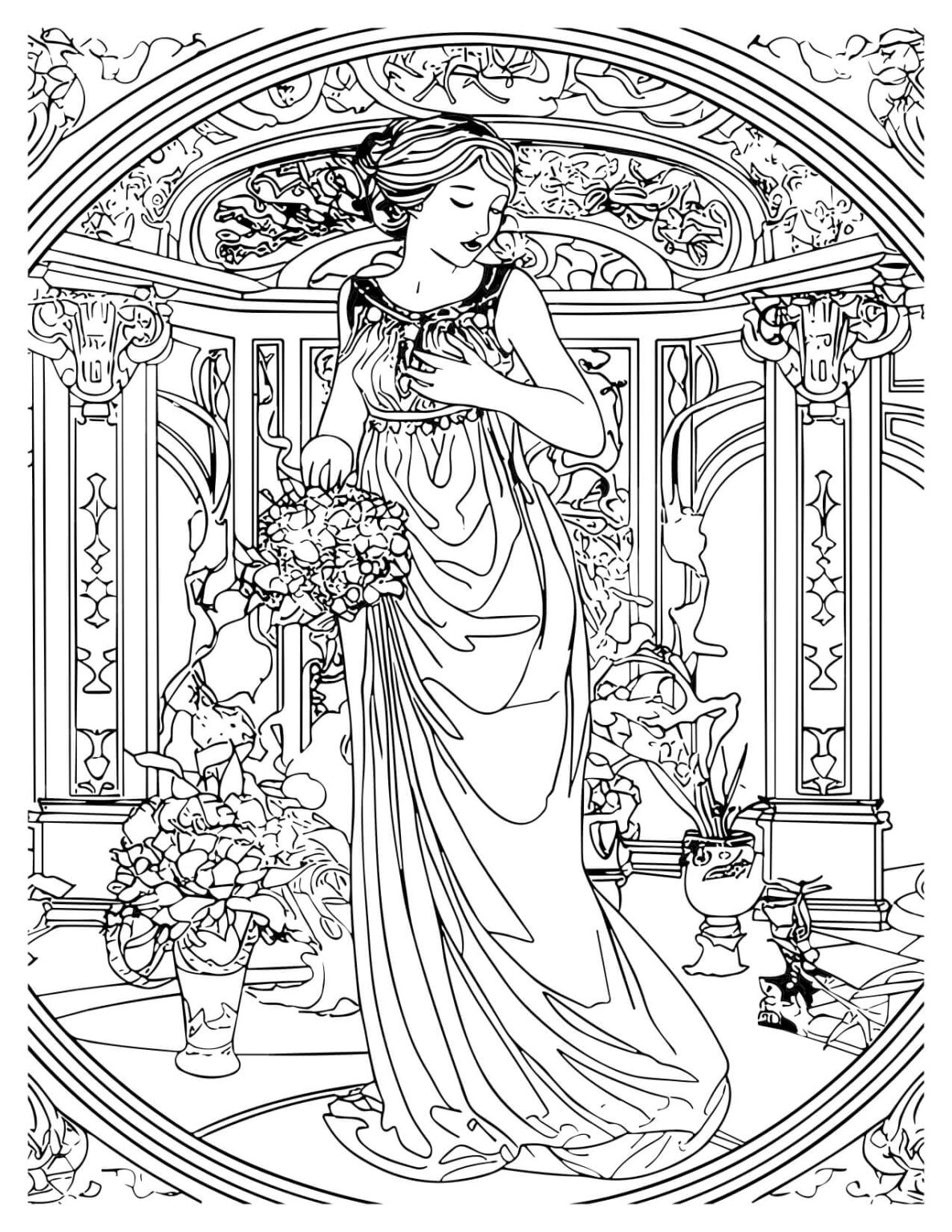 Victorian Coloring Pages | Printable For Kids And Adults