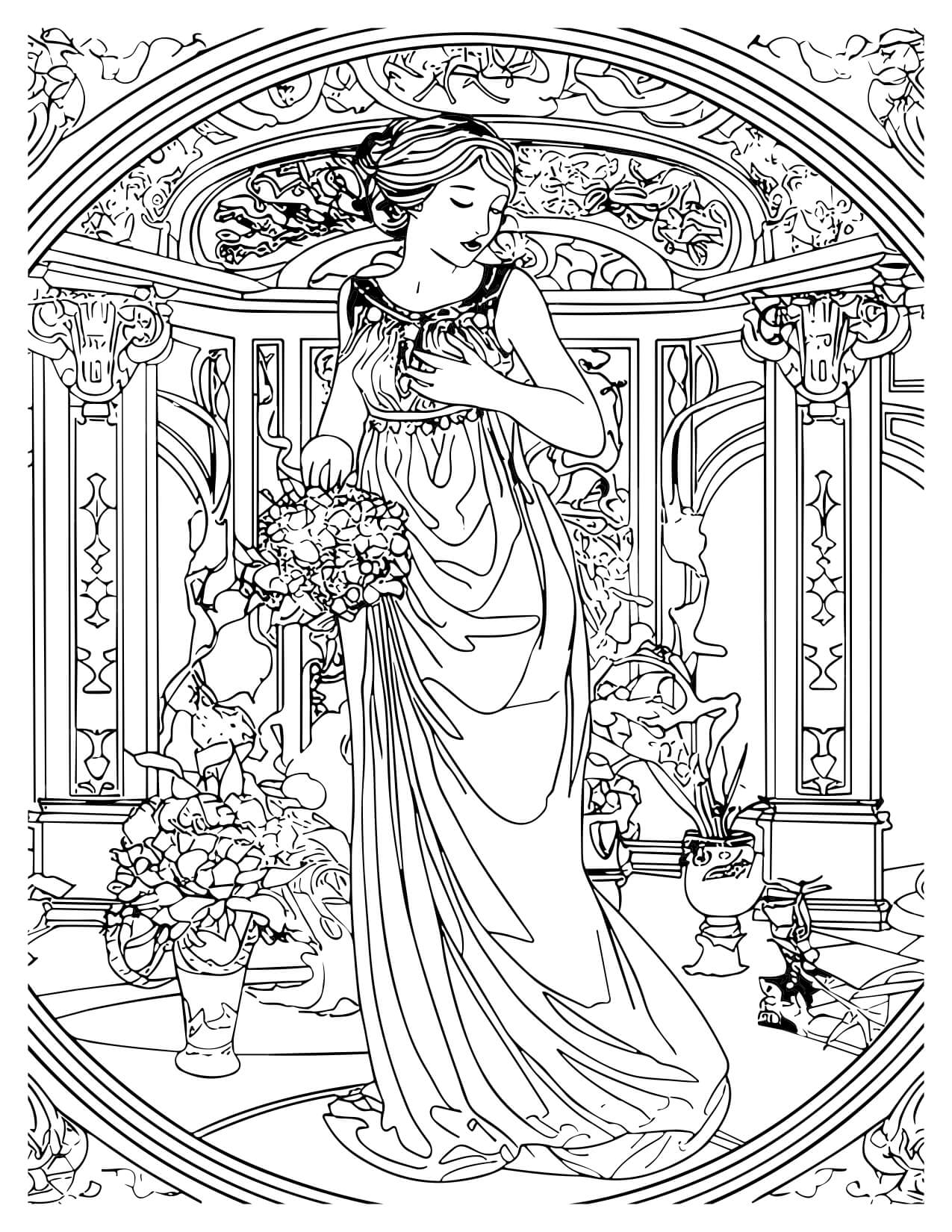 Victorian Coloring Pages | Printable For Kids And Adults