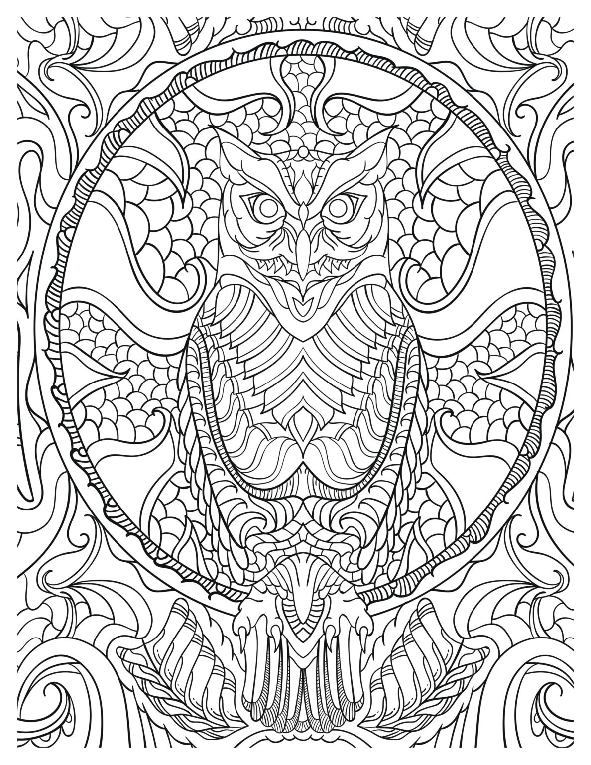 Wise Owl Coloring Pages For Kids | Free Printable Sheets