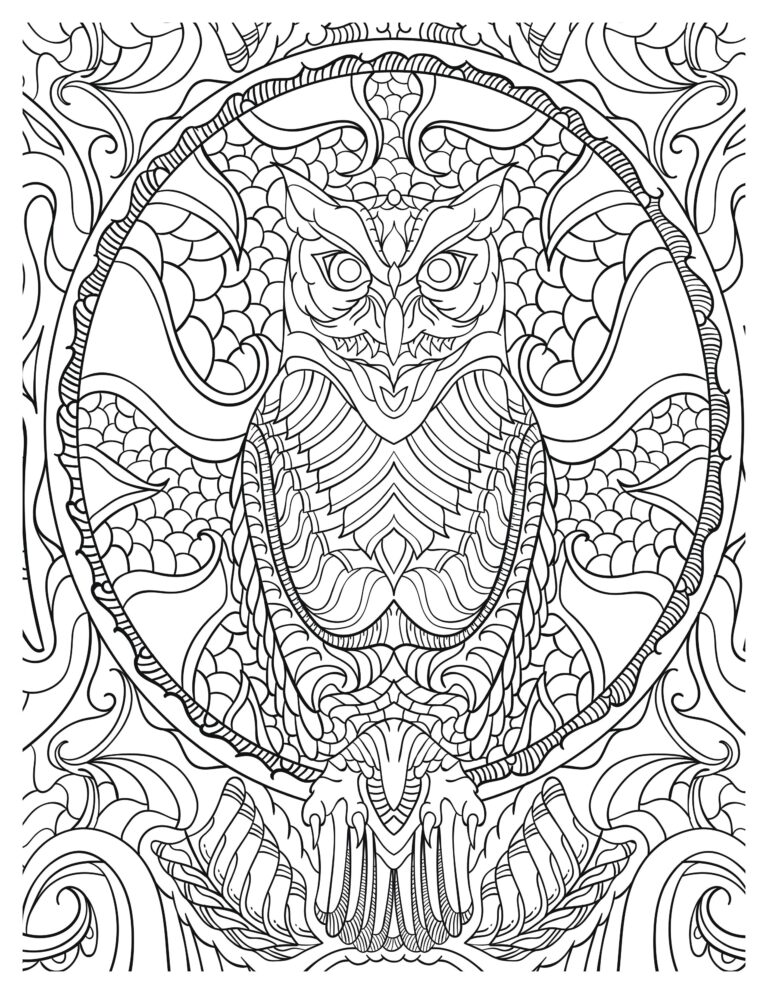 Wise Owl Coloring Pages For Kids | Free Printable Sheets