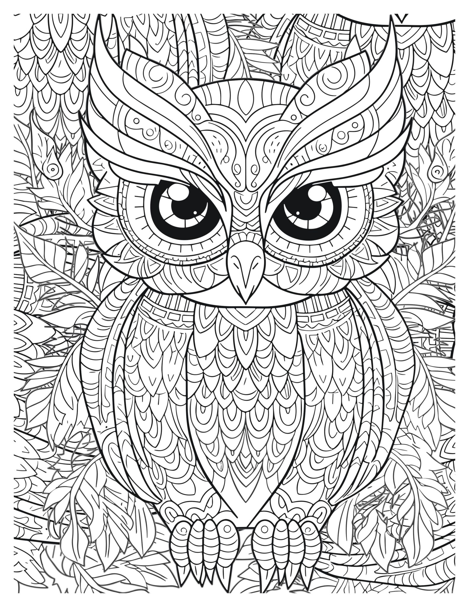 Wise Owl Coloring Pages For Kids | Free Printable Sheets