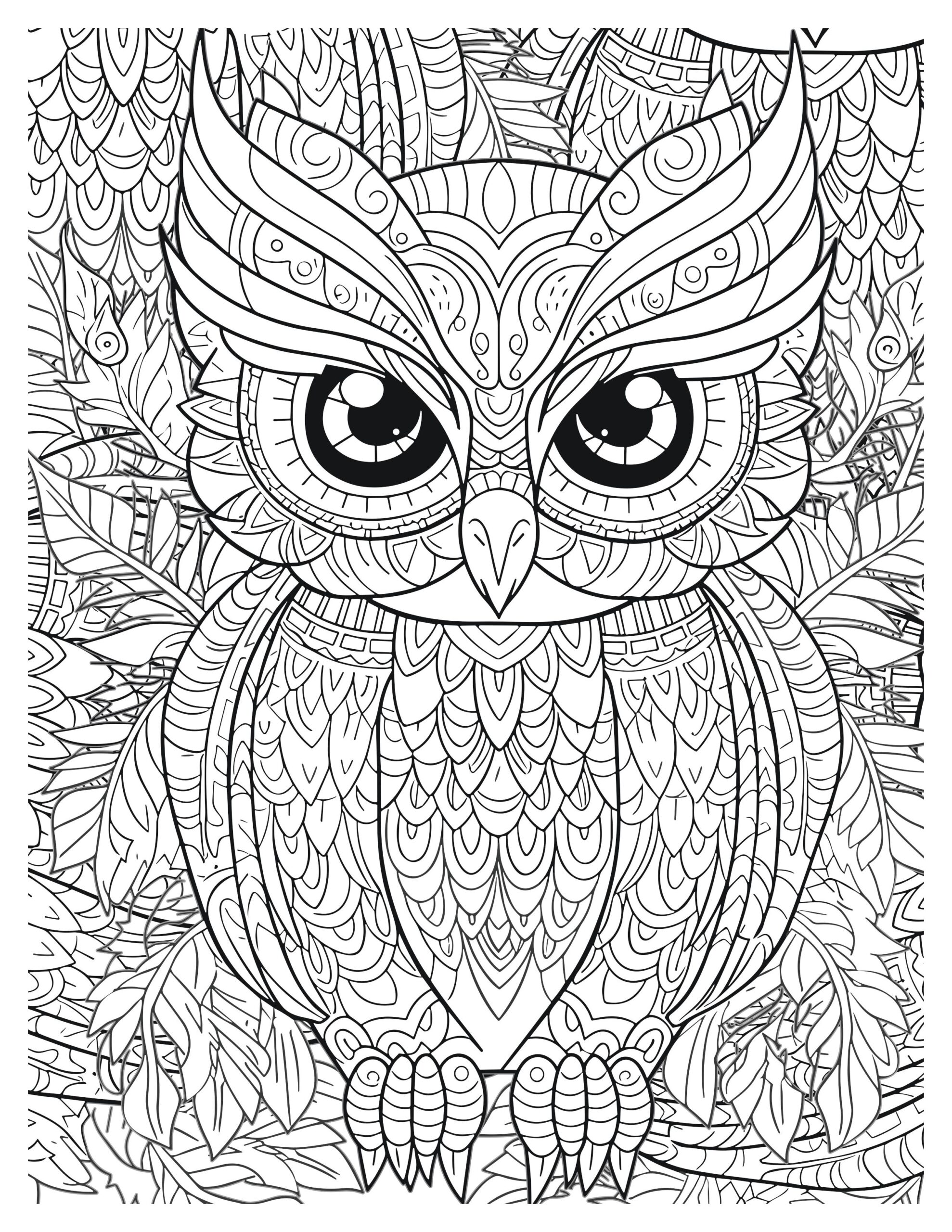 Wise Owl Coloring Pages For Kids | Free Printable Sheets