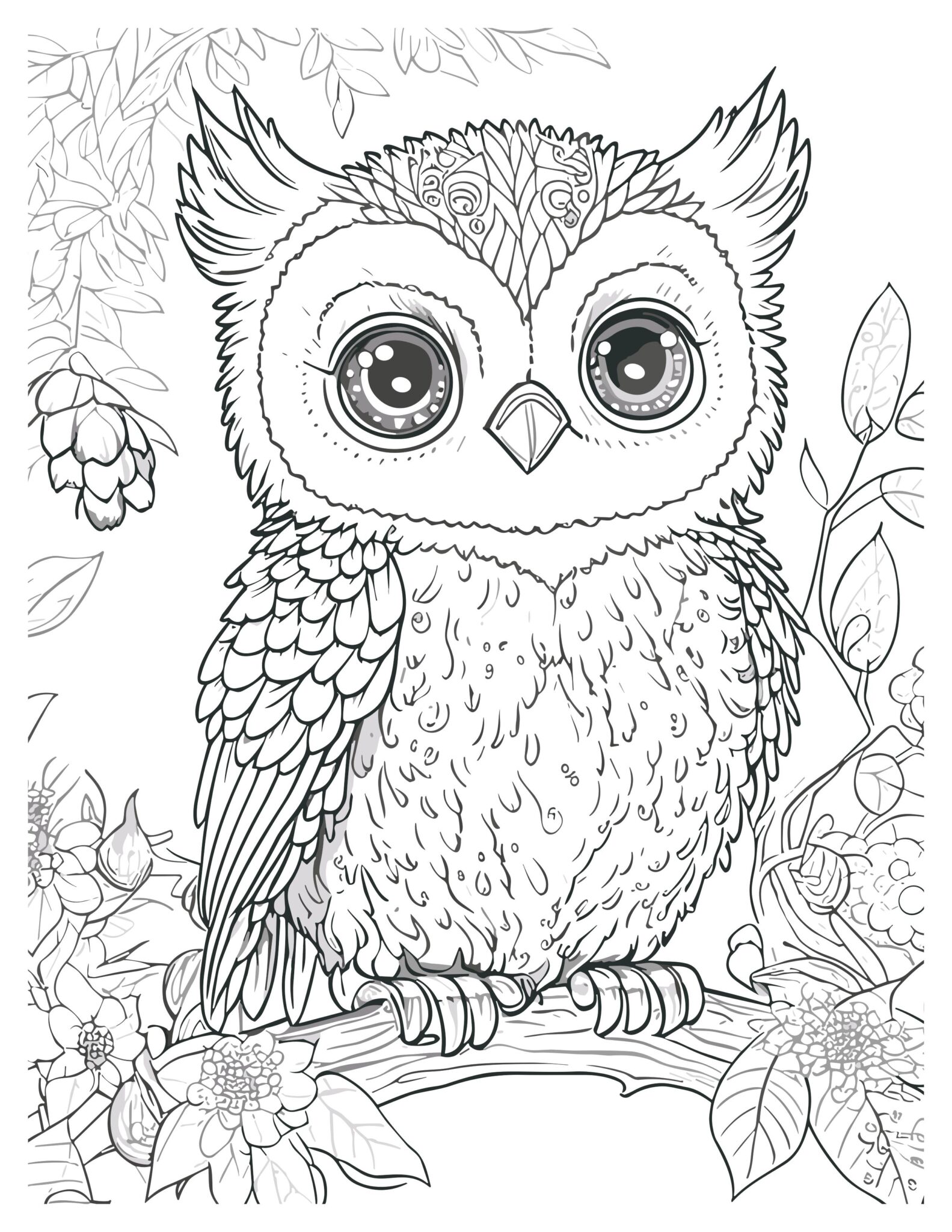 Wise Owl Coloring Pages For Kids | Free Printable Sheets