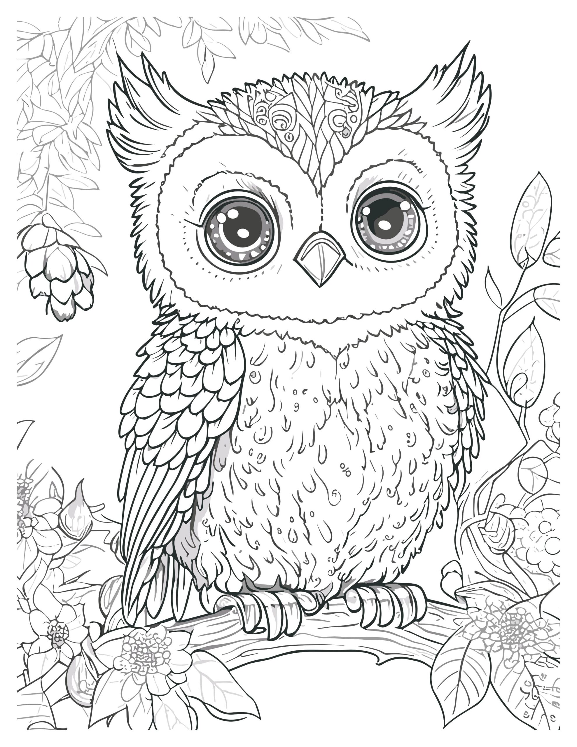 Wise Owl Coloring Pages For Kids | Free Printable Sheets