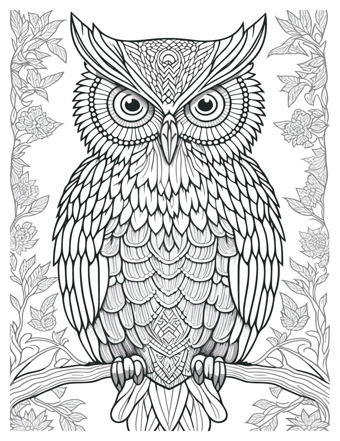 Wise Owl Coloring Pages For Kids | Free Printable Sheets