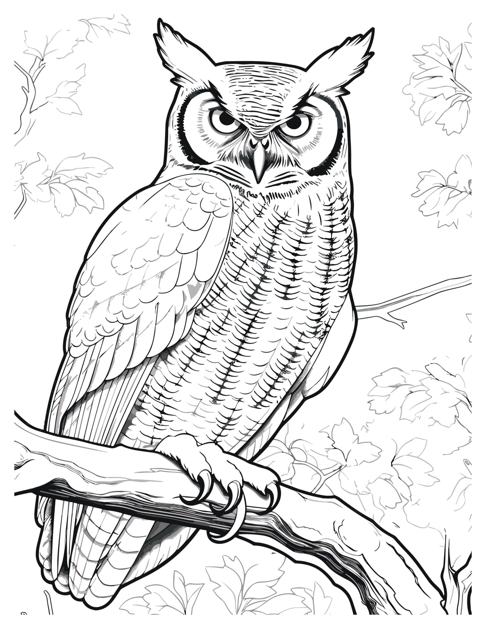 Wise Owl Coloring Pages For Kids | Free Printable Sheets