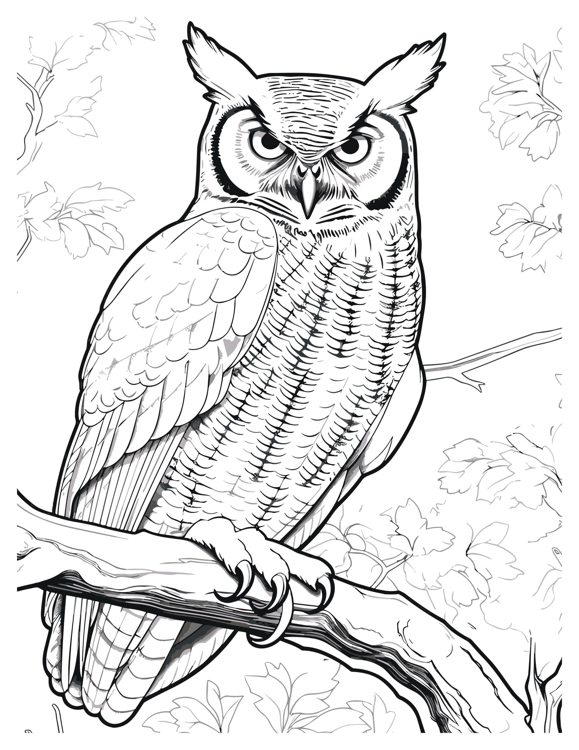 Wise Owl Coloring Pages For Kids | Free Printable Sheets