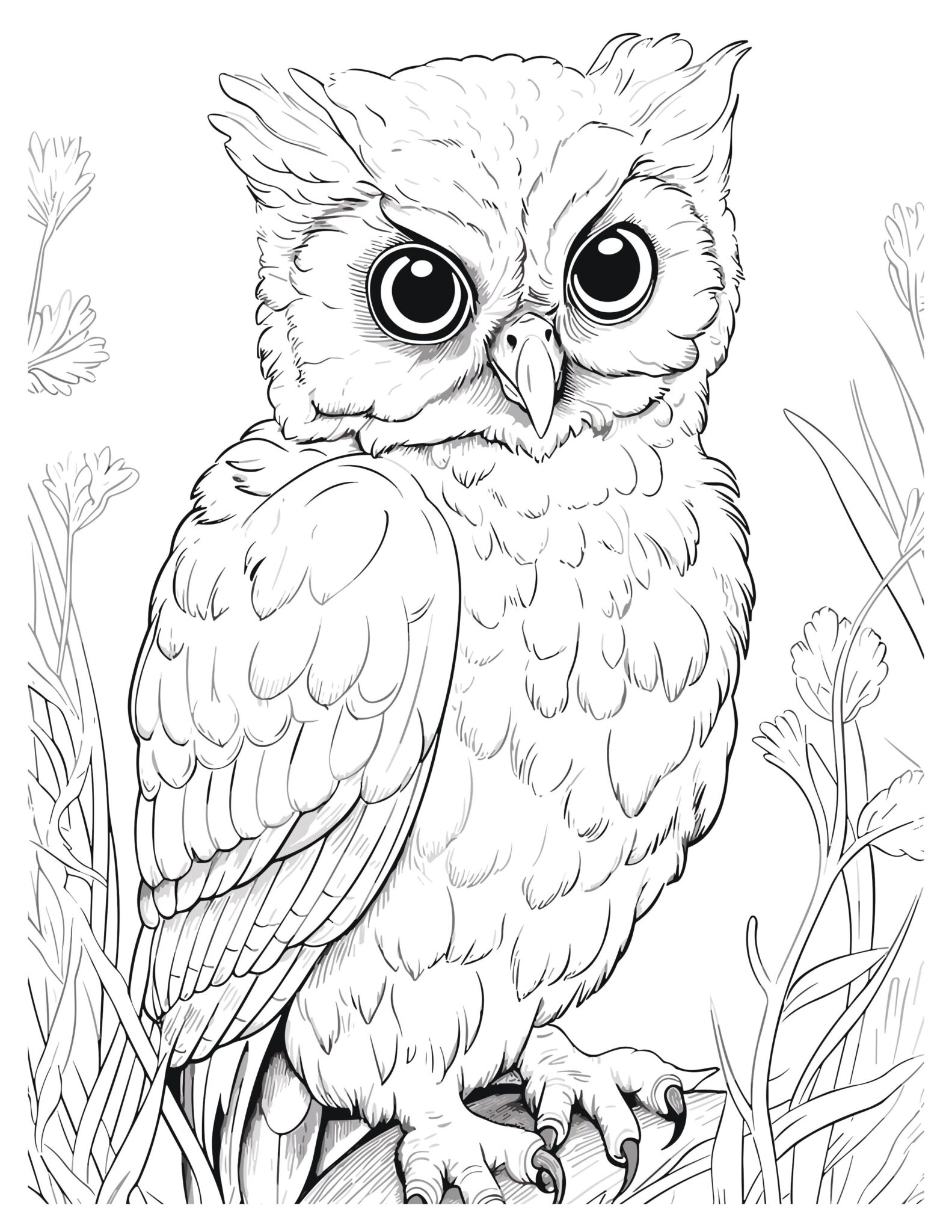 Wise Owl Coloring Pages For Kids | Free Printable Sheets