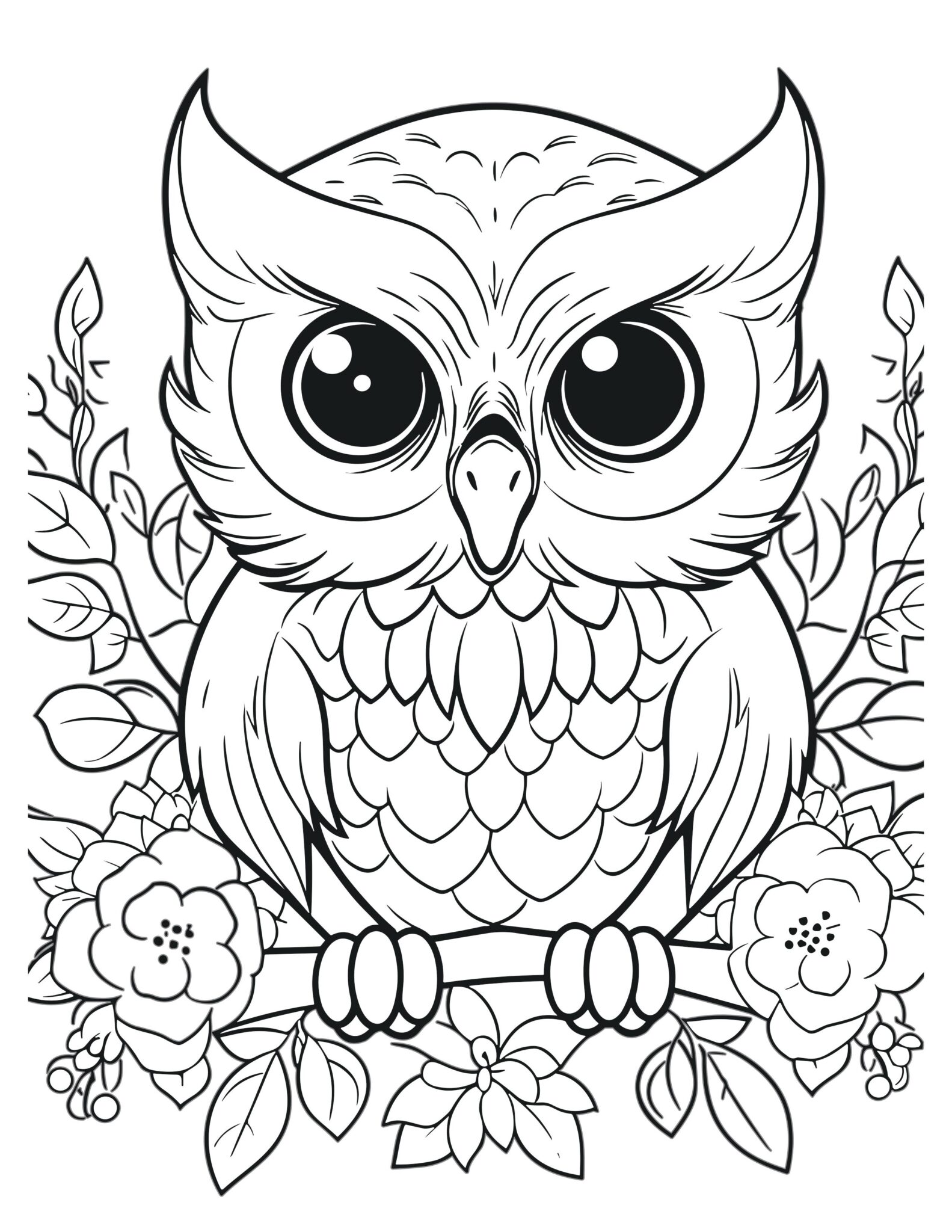 Wise Owl Coloring Pages For Kids | Free Printable Sheets