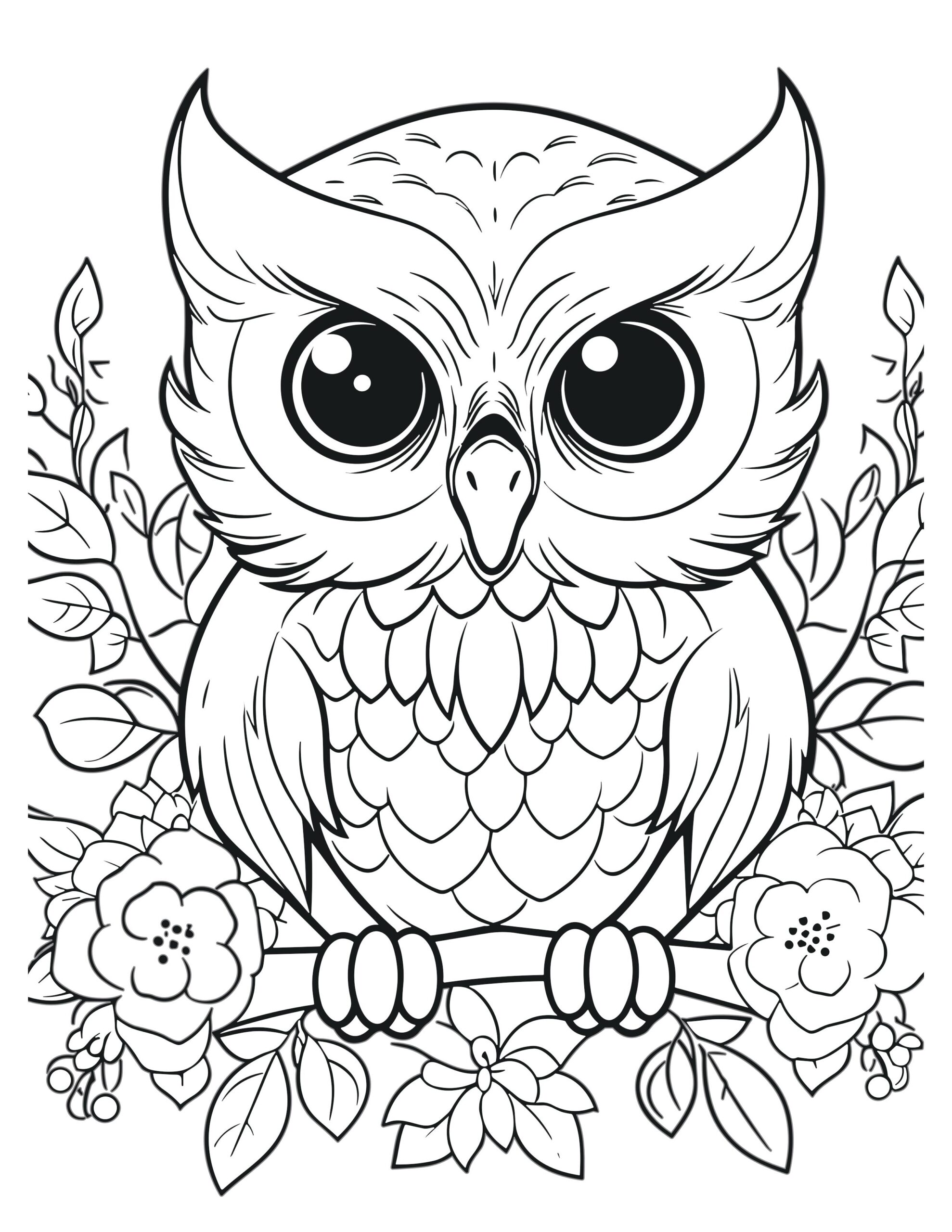 Wise Owl Coloring Pages For Kids | Free Printable Sheets