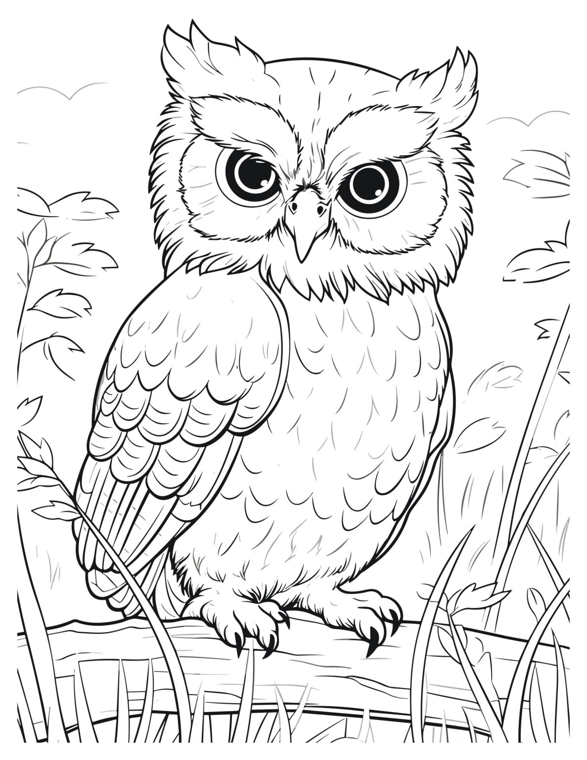 Wise Owl Coloring Pages For Kids | Free Printable Sheets