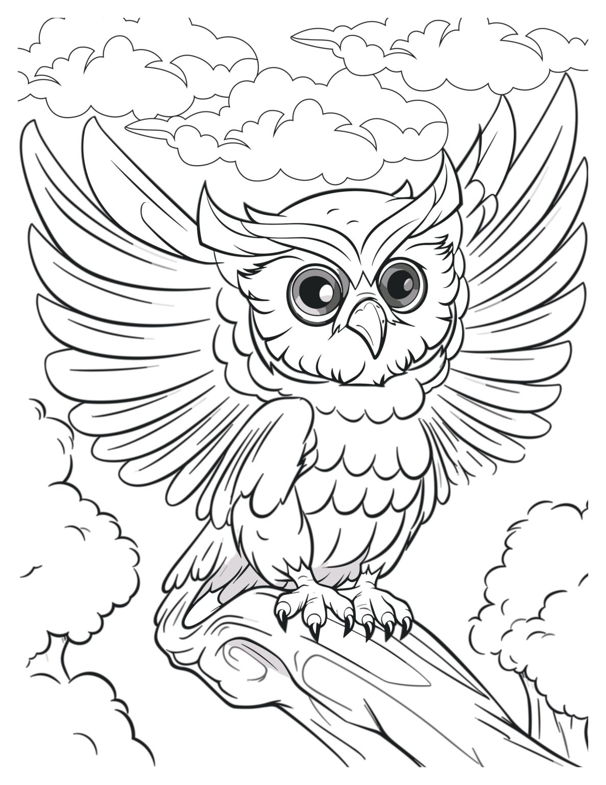 Wise Owl Coloring Pages For Kids | Free Printable Sheets