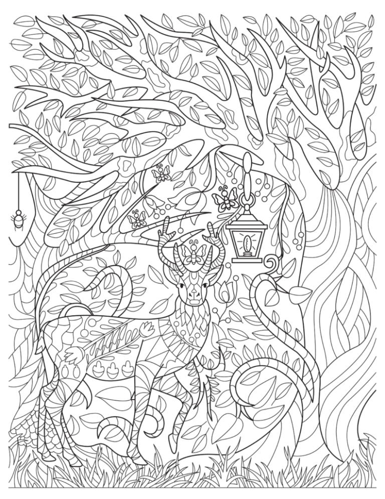 Tranquil Wildlife Coloring Pages: Serene Nature Scenes