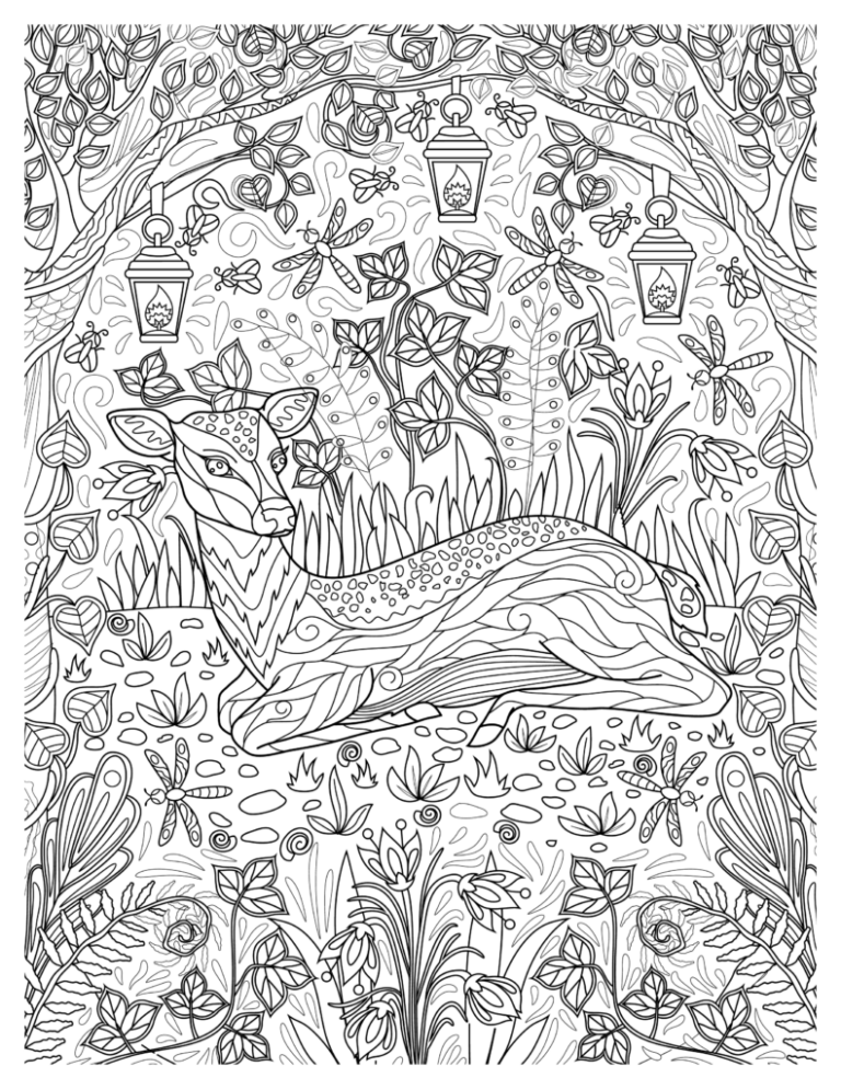 Tranquil Wildlife Coloring Pages: Serene Nature Scenes