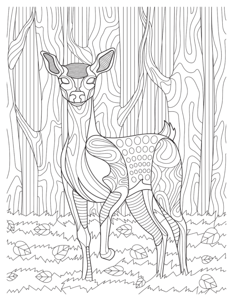 Tranquil Wildlife Coloring Pages: Serene Nature Scenes
