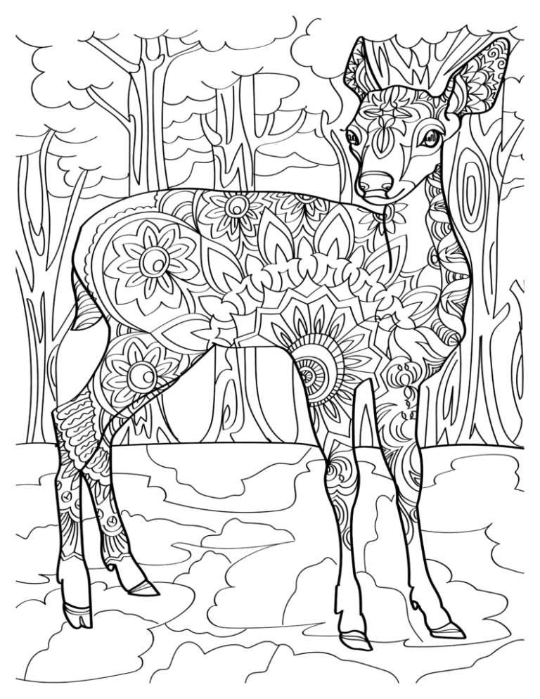 Tranquil Wildlife Coloring Pages: Serene Nature Scenes