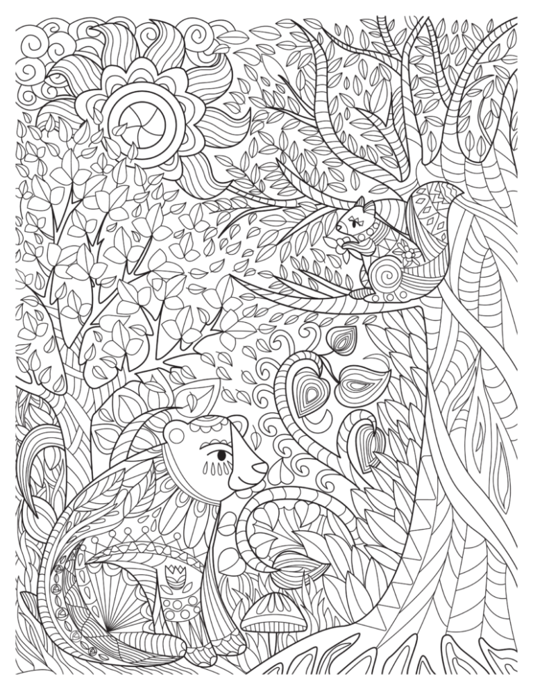 Tranquil Wildlife Coloring Pages: Serene Nature Scenes