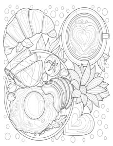 Coffee And Tea Time Coloring Pages | Relaxation in Every Stroke