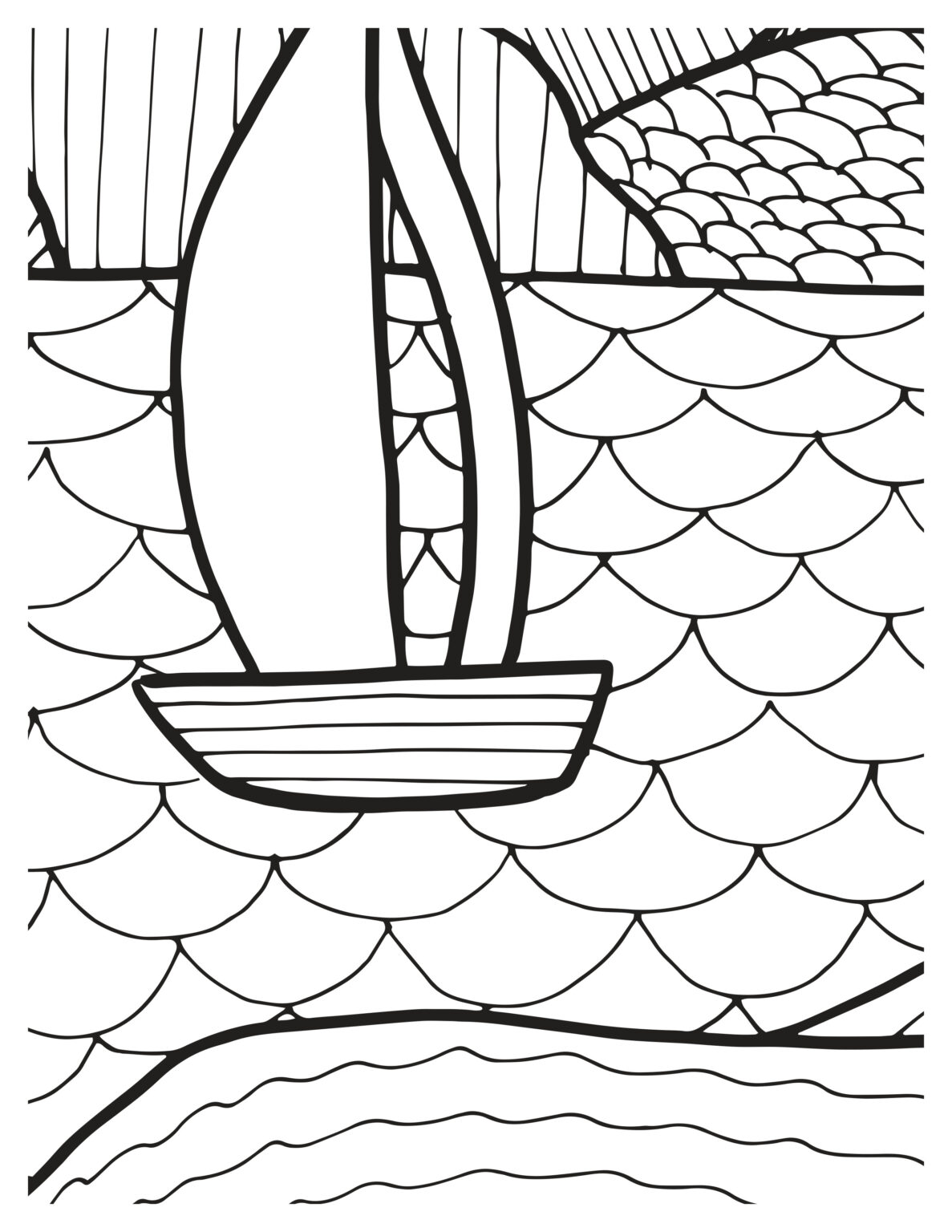 Ocean Waves Coloring Pages: Printable Seaside Serenity for Kids