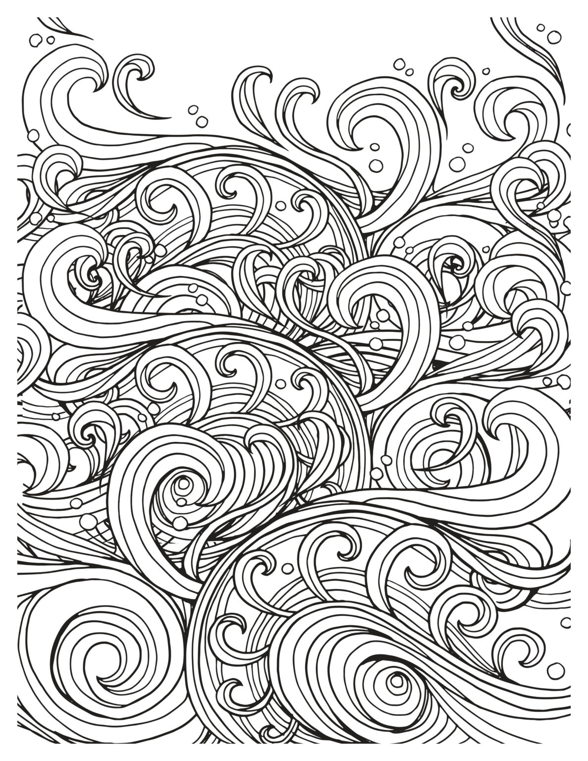 Ocean Waves Coloring Pages: Printable Seaside Serenity for Kids