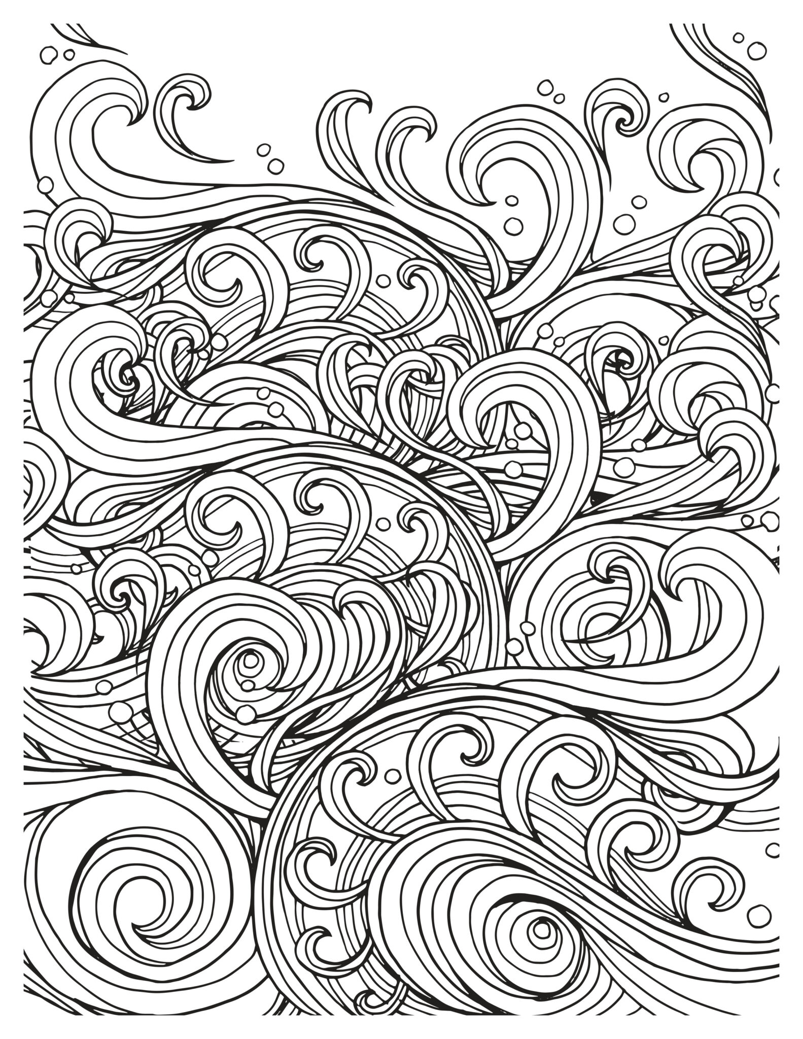 Ocean Waves Coloring Pages: Printable Seaside Serenity for Kids