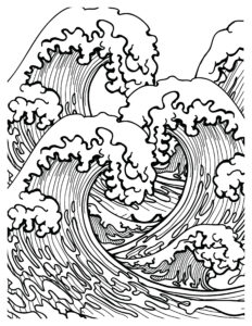 Ocean Waves Coloring Pages: Printable Seaside Serenity for Kids