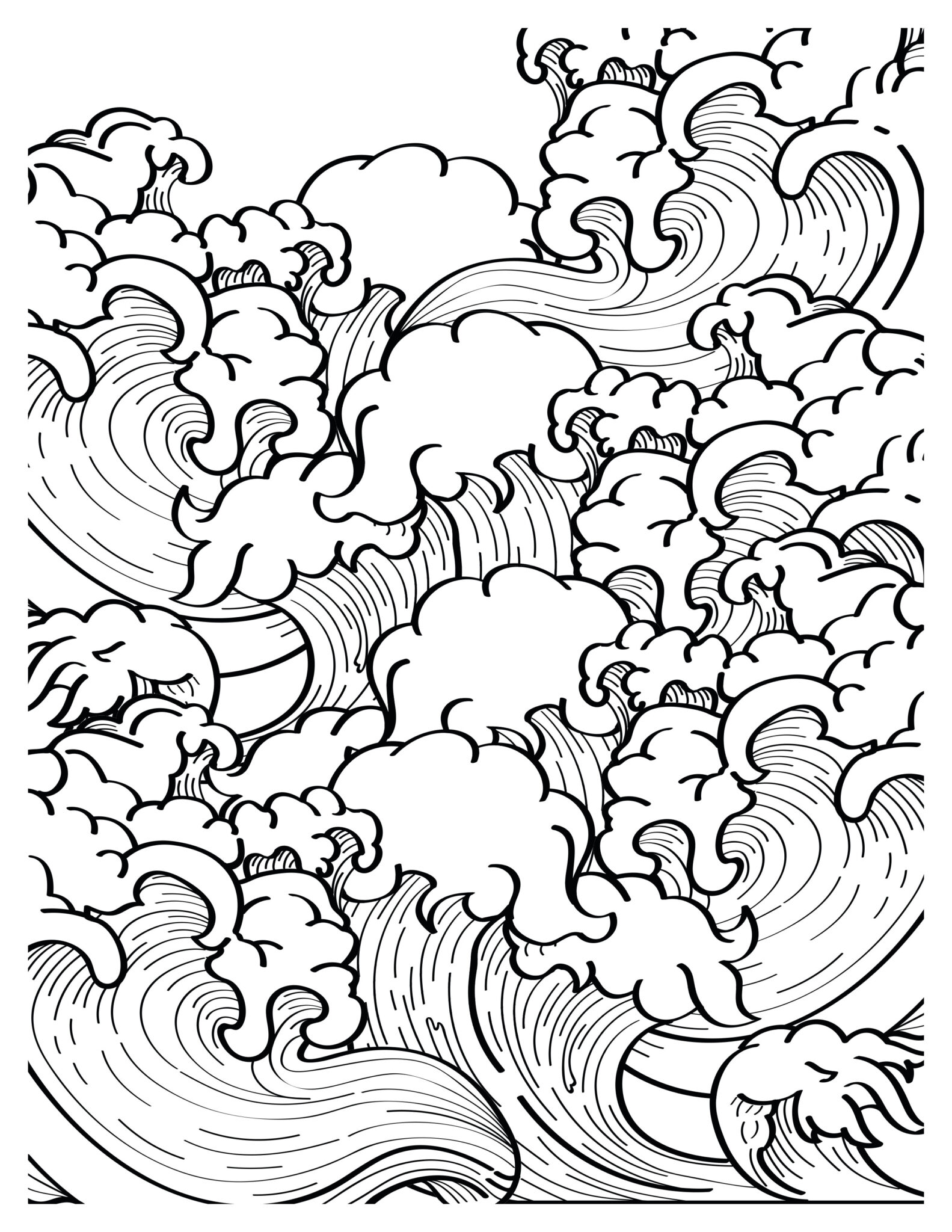 Ocean Waves Coloring Pages: Printable Seaside Serenity for Kids