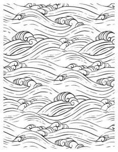 Ocean Waves Coloring Pages: Printable Seaside Serenity for Kids