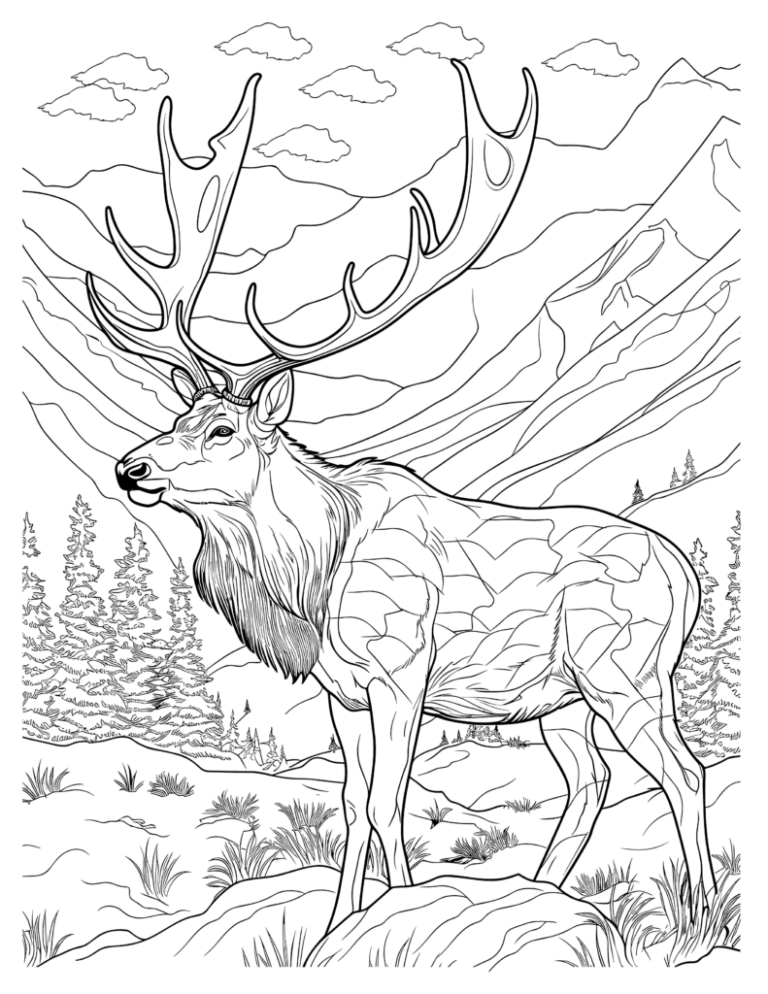 Tranquil Wildlife Coloring Pages: Serene Nature Scenes