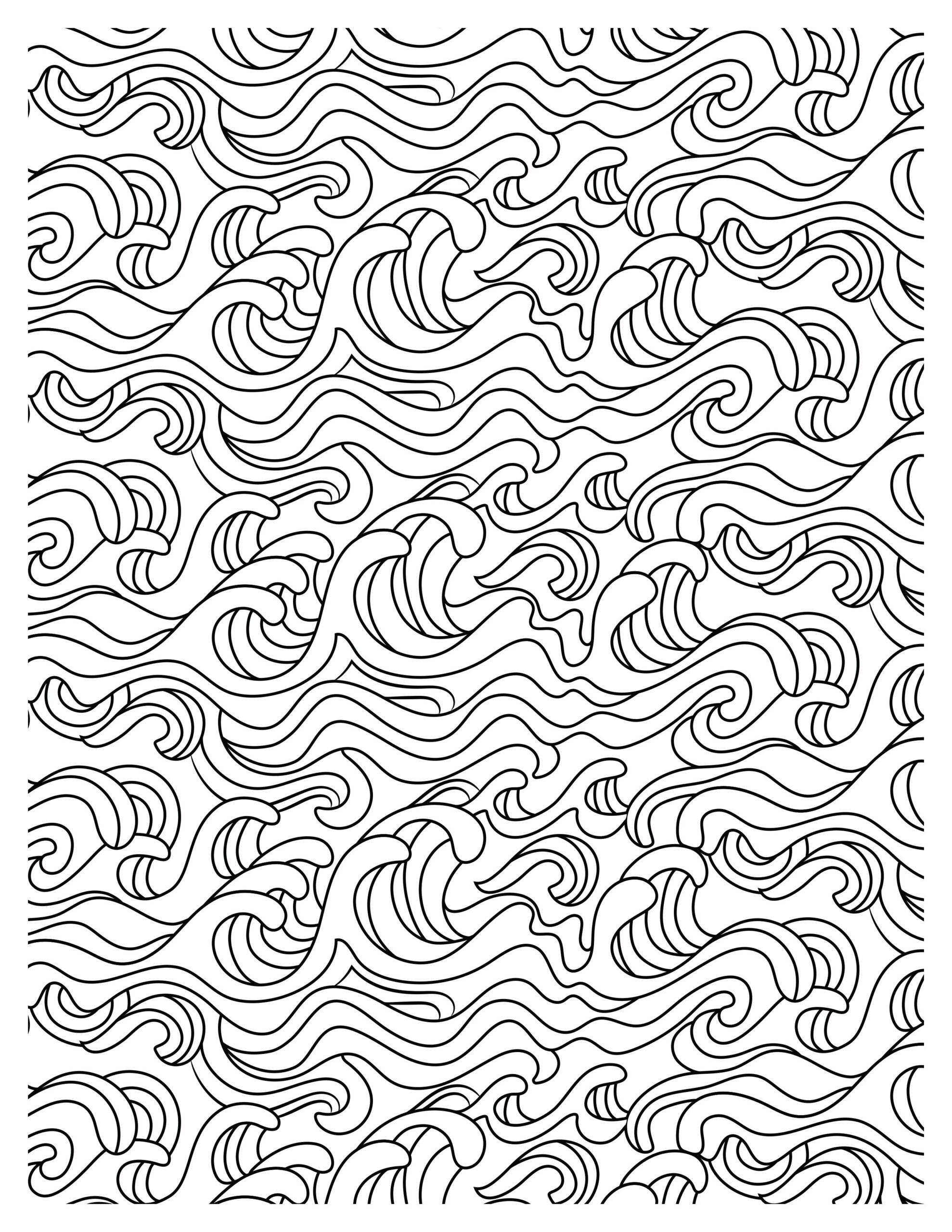 Ocean Waves Coloring Pages: Printable Seaside Serenity for Kids