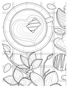 Coffee And Tea Time Coloring Pages | Relaxation in Every Stroke