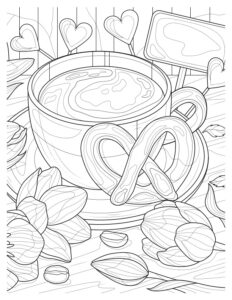 Coffee And Tea Time Coloring Pages | Relaxation in Every Stroke