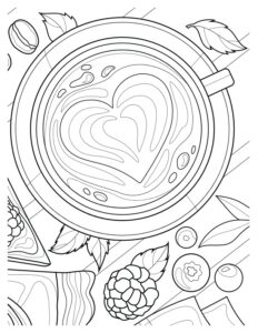 Coffee And Tea Time Coloring Pages | Relaxation in Every Stroke
