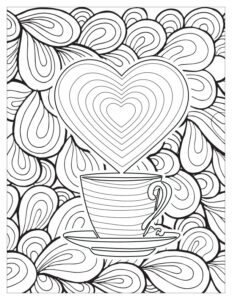 Coffee And Tea Time Coloring Pages | Relaxation in Every Stroke