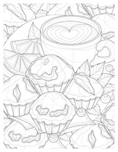 Coffee And Tea Time Coloring Pages | Relaxation in Every Stroke
