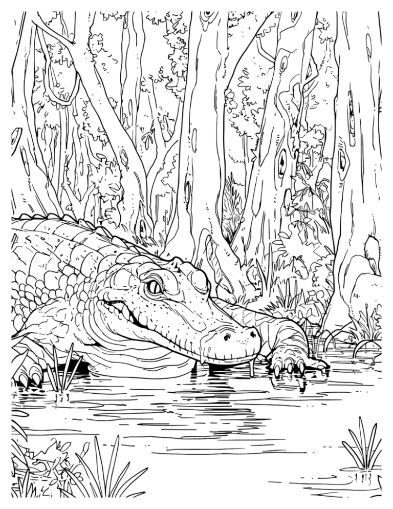 Tranquil Wildlife Coloring Pages: Serene Nature Scenes