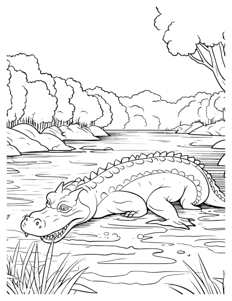 Tranquil Wildlife Coloring Pages: Serene Nature Scenes
