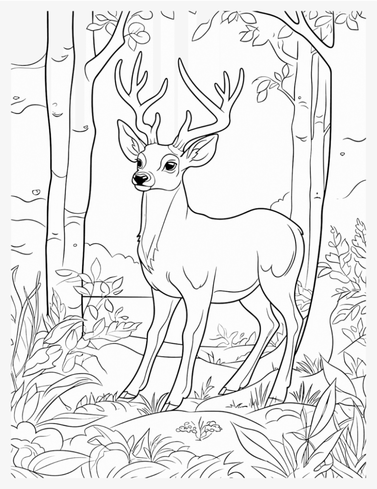 Tranquil Wildlife Coloring Pages: Serene Nature Scenes