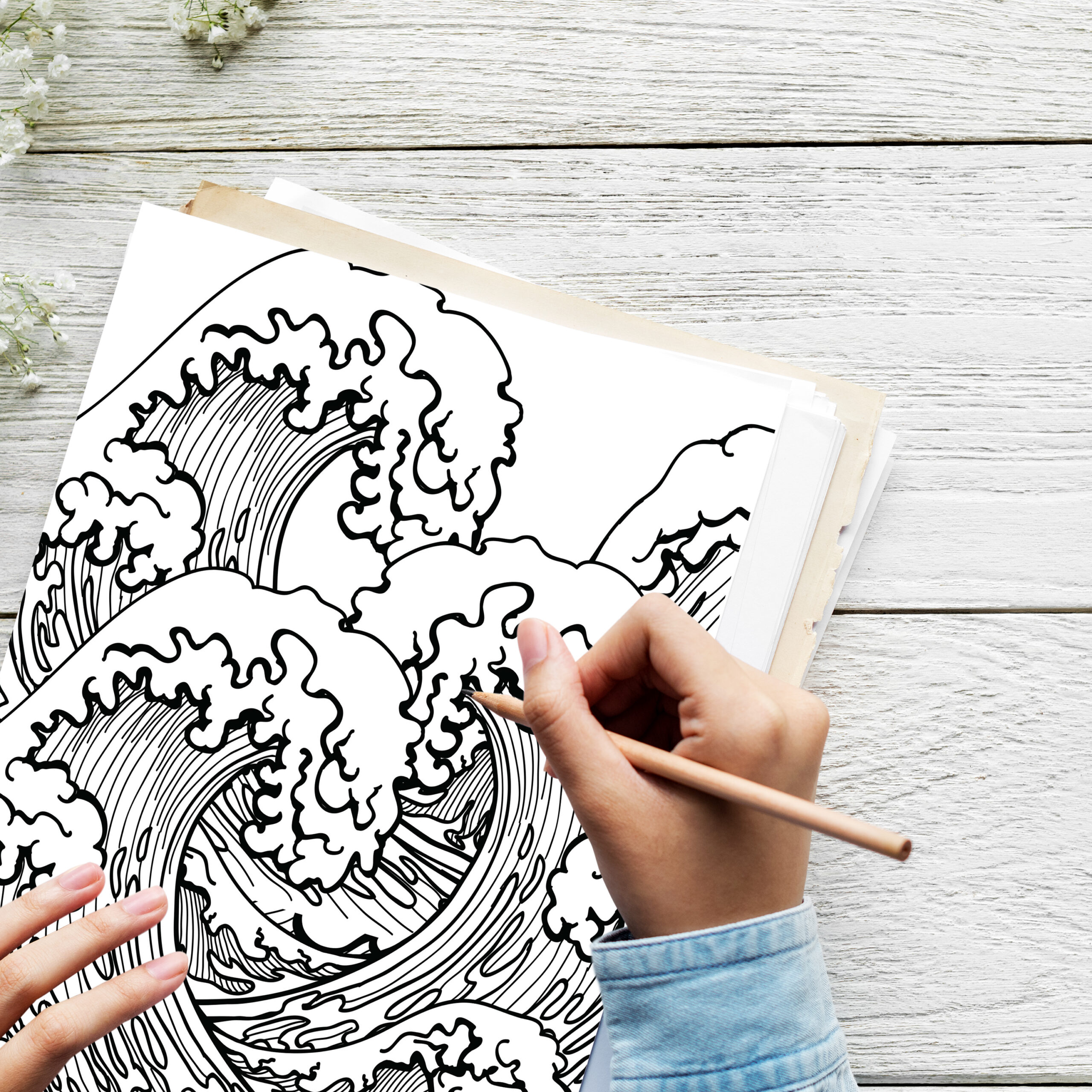Ocean Waves Coloring Pages: Printable Seaside Serenity for Kids