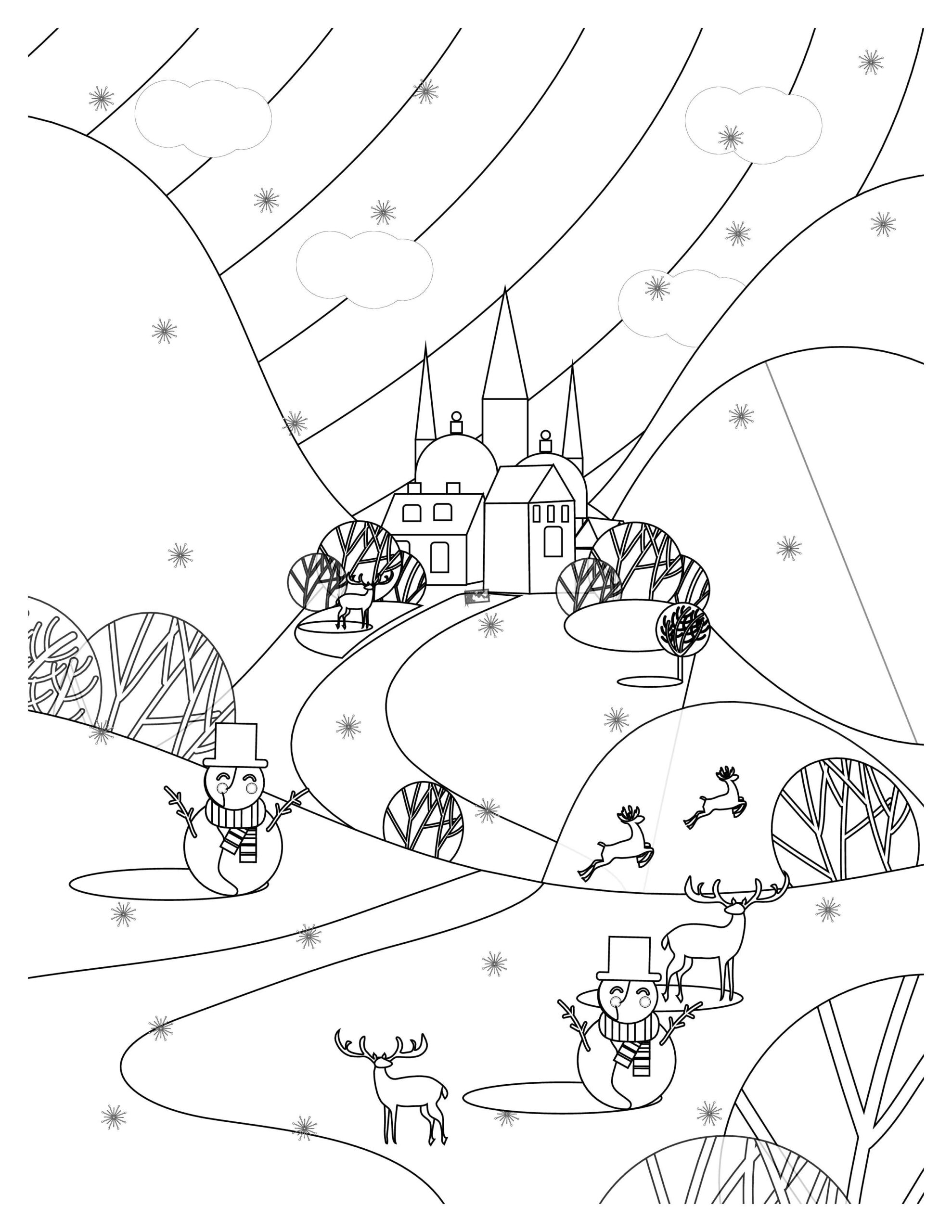 "Free Snow Coloring Pages for Kids | Printable Winter Fun"