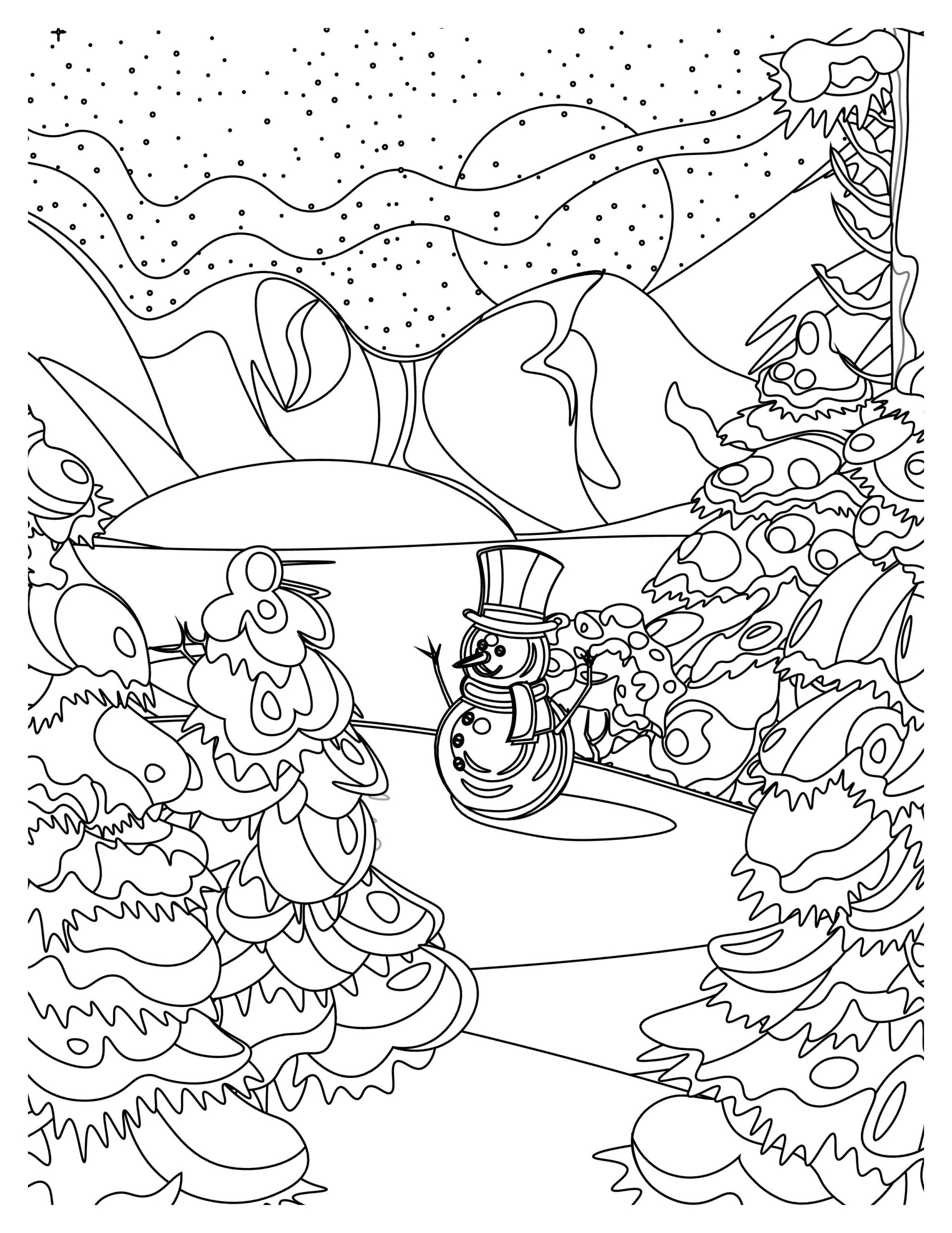 "Free Snow Coloring Pages for Kids | Printable Winter Fun"