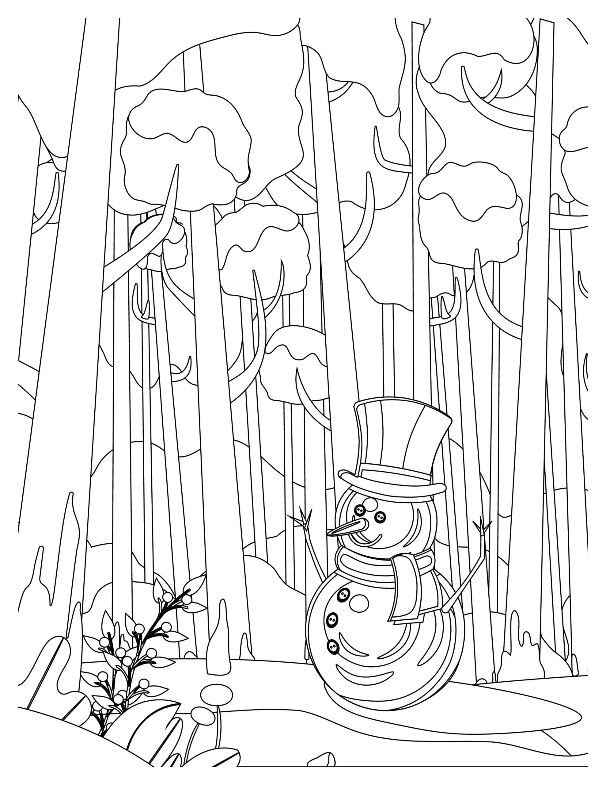 "Free Snow Coloring Pages for Kids | Printable Winter Fun"